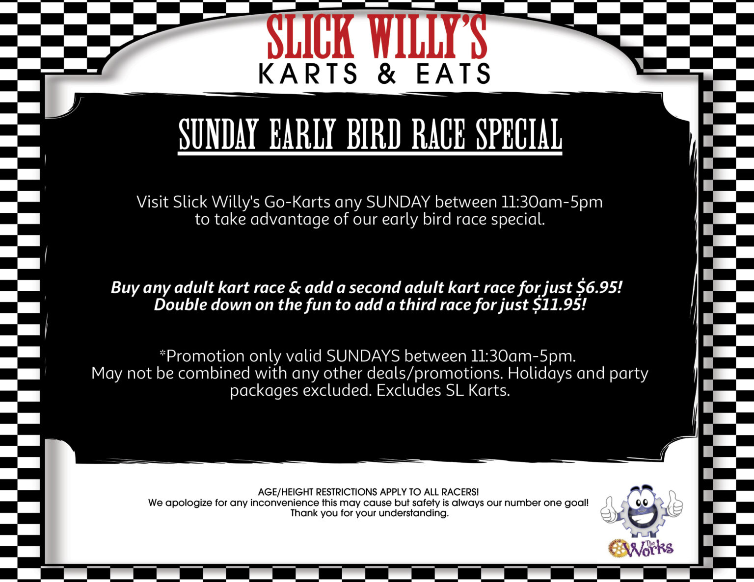 Slick Willy’s Karts & Eats - The Works Wyomissing